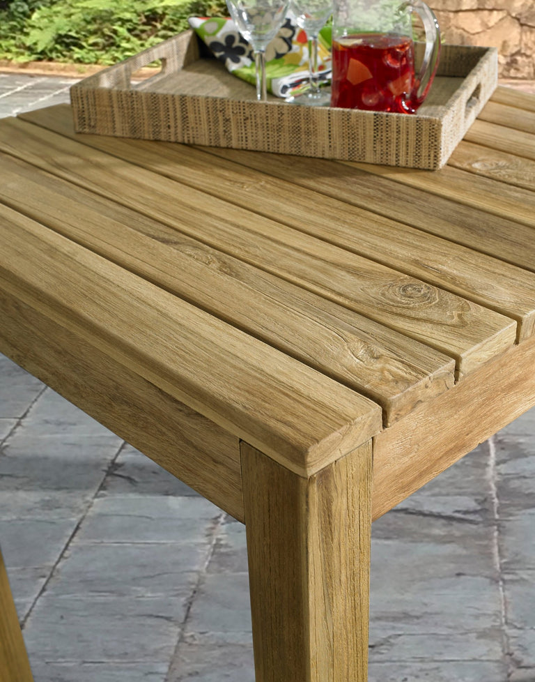 OUTDOOR RUSTIC TEAK COUNTER TABLE