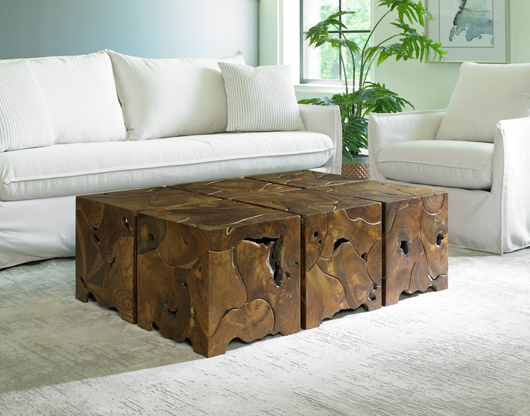 TEAK ROOT END TABLE